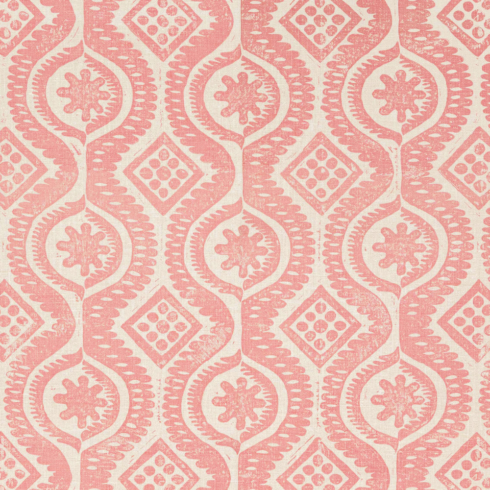PEGGY ANGUS DAMASK PINK LINEN FABRIC – Blithfield & Company