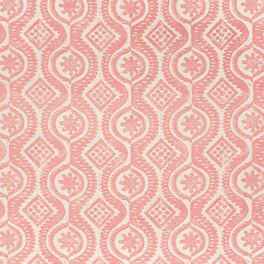 PEGGY ANGUS DAMASK PINK LINEN FABRIC – Blithfield & Company