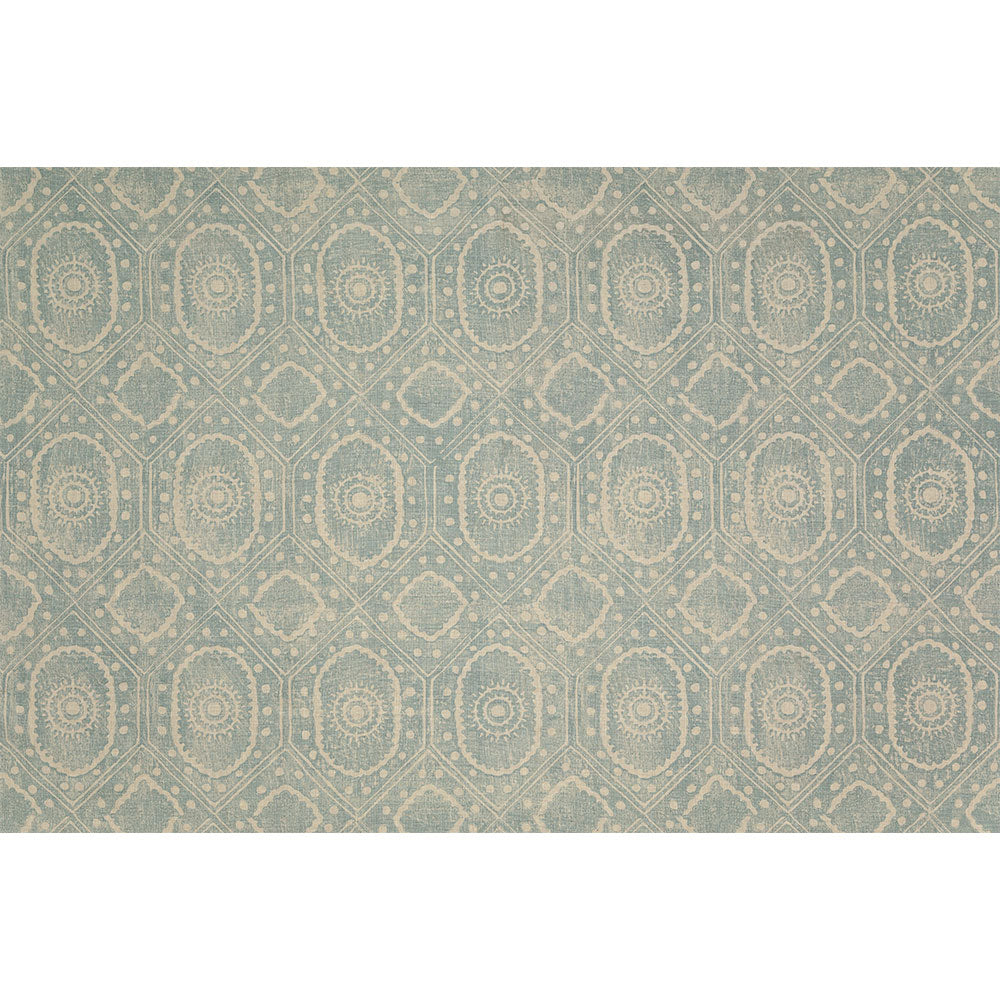 PEGGY ANGUS DIAMOND BLUE LINEN FABRIC – Blithfield & Company