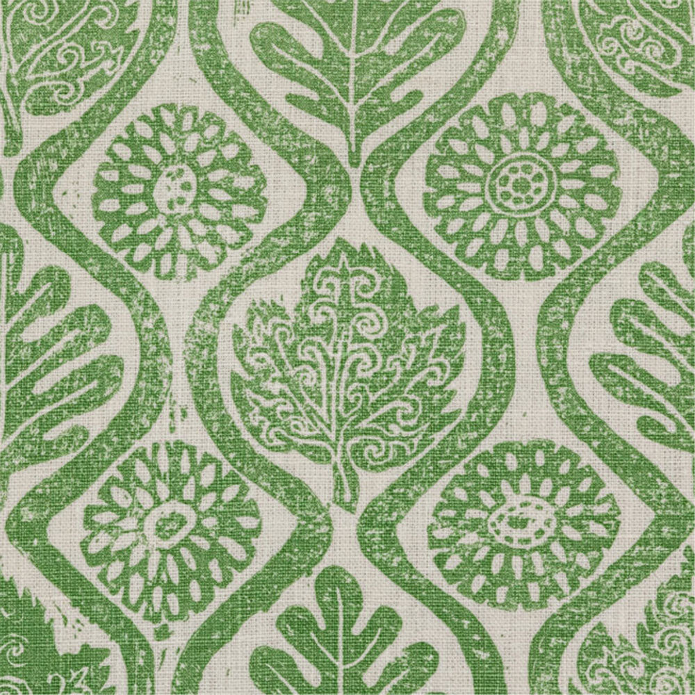 PEGGY ANGUS OAKLEAVES FOREST LINEN FABRIC – Blithfield & Company