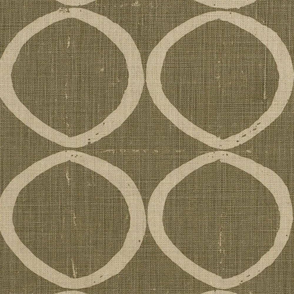 PEGGY ANGUS CIRCLES DOVE LINEN FABRIC – Blithfield & Company