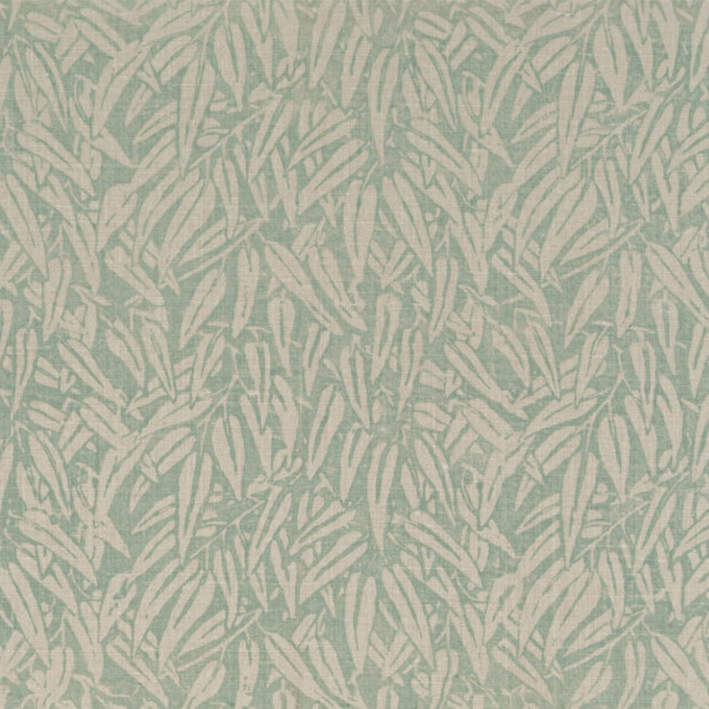 PEGGY ANGUS WILLOW AQUA LINEN FABRIC – Blithfield & Company