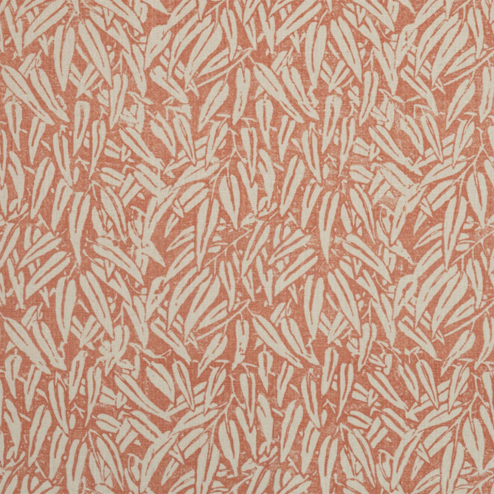 PEGGY ANGUS WILLOW CORAL LINEN FABRIC – Blithfield & Company